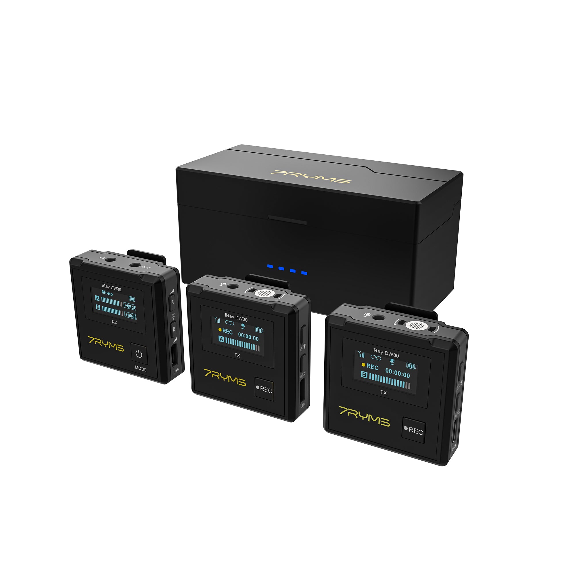 7RYMS iRay DW30 Wireless Microphone Set with On-Board Recording | MOJOGEAR